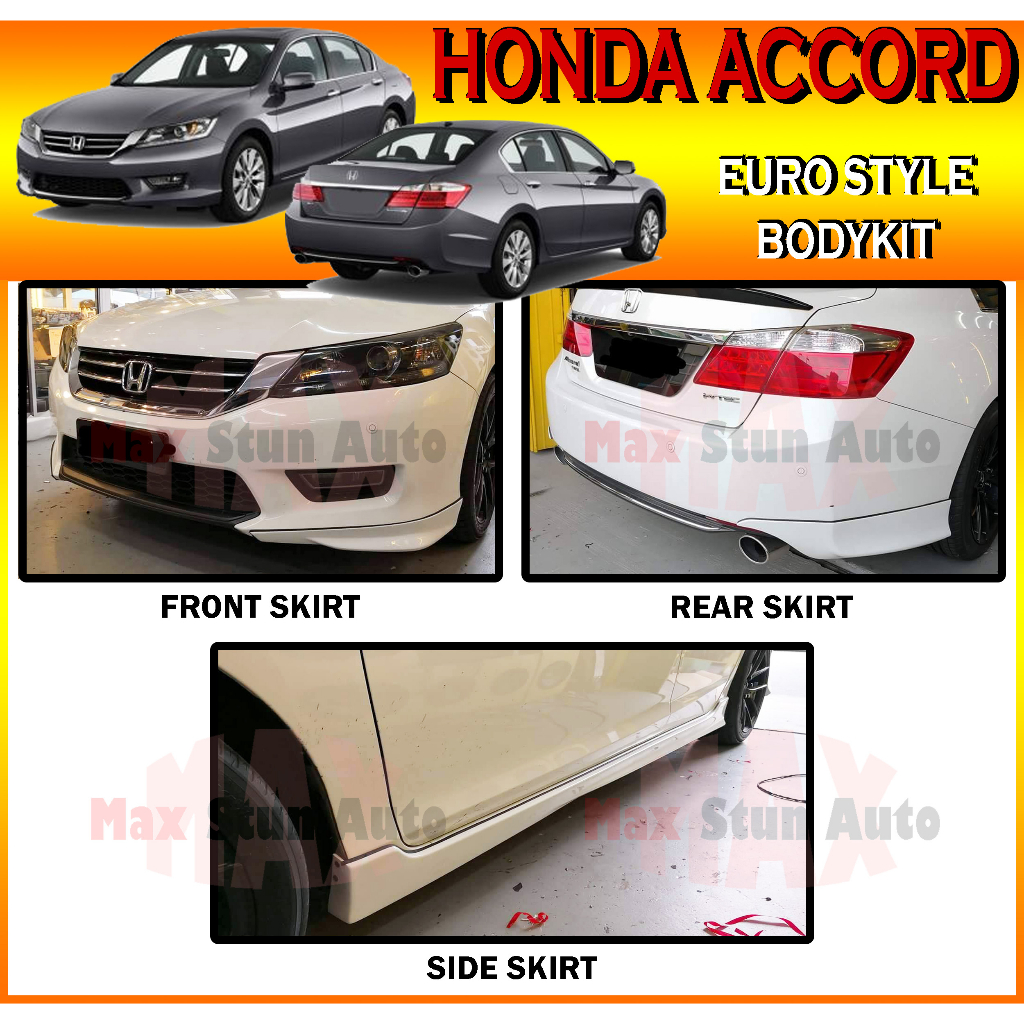 HONDA ACCORD 2014 2015 2016 EURO BODYKIT (EURO) BUMPER SKIRT LIP ACCORD ...