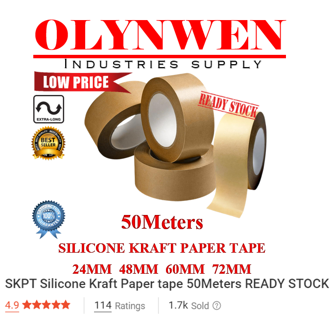 SKPT Silicone Kraft Paper tape 50Meters READY STOCK | Shopee Malaysia