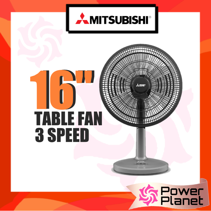 Mitsubishi 16" Table Fan D16A-GB-P Desk Fan CY-GY (Classy Grey) D16AGBP ...