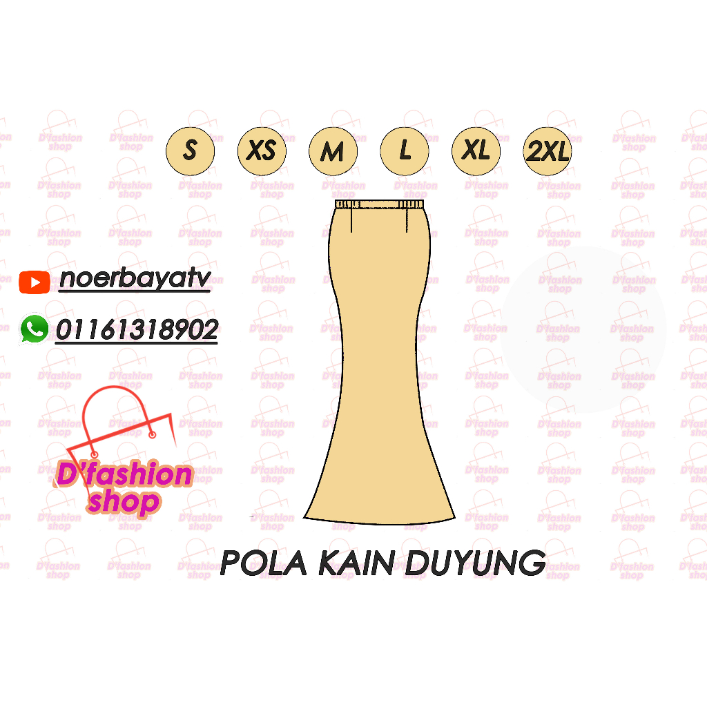 POLA KAIN DUYUNG / POLA KAIN MERMAID | Shopee Malaysia