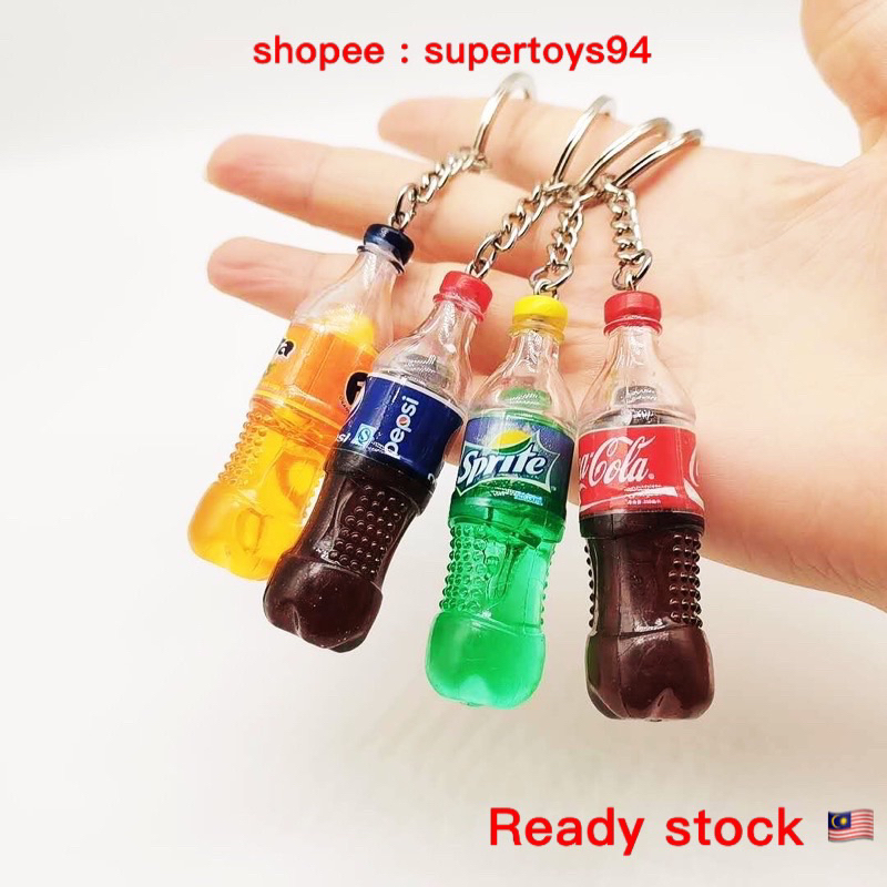 Sprite Fanta Bottle Keychain Cute Mini Bag Decoration Keychain Ready ...