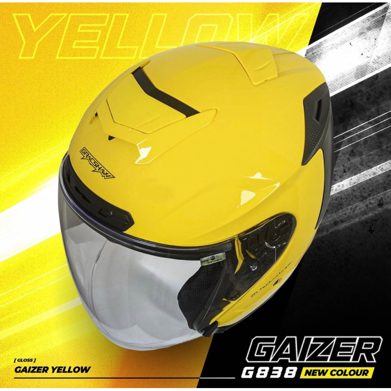 GRACSHAW GAIZER G838 OPEN FACE HELMET (12 COLOUR & 4 SAIZ ) | Shopee ...