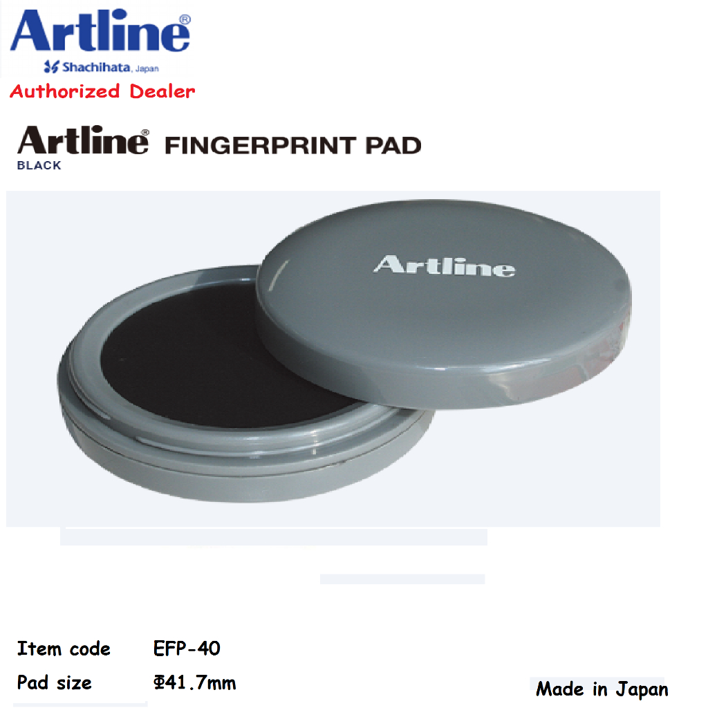 Artline Finger Print Pad Thumb Print Pad Black Color (EFP-40) Made in ...