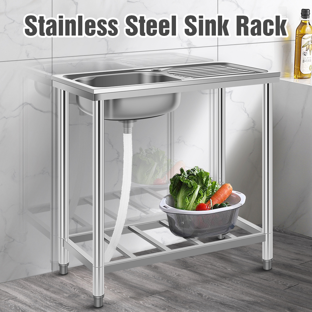 Sinki Dapur Double Bowl Sink Stainless Steel Sink With Stand Double ...