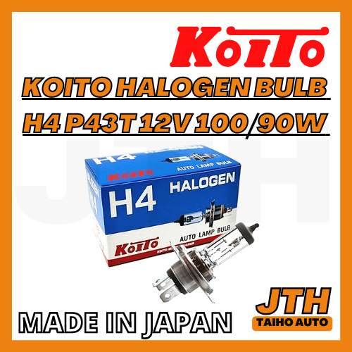 TAIHOAUTO KOITO H4 12V P43T 100/90W Halogen Bulb Front Headlamp Bulb Mentol Headlamp Made in ...