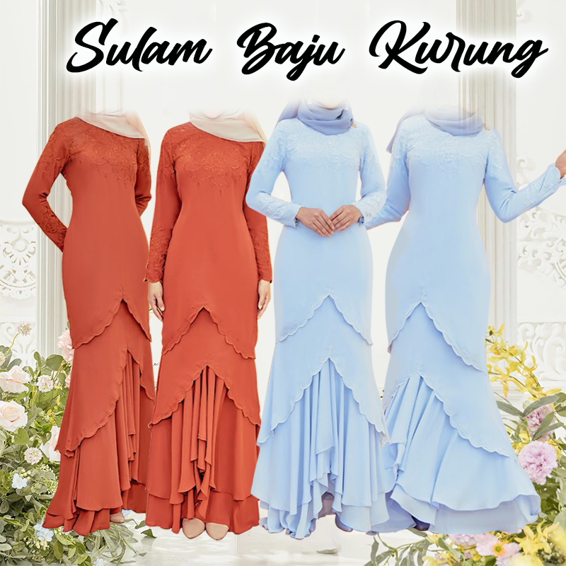 BAJU KURUNG MODERN Baju RAYA 2025 VIRAL WAFA WITH RUFFLE MERMAID KURUNG ...