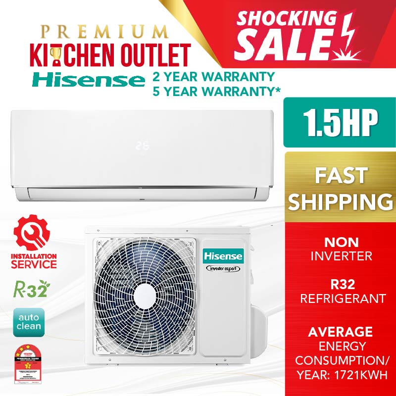 Hisense 1.5HP AN13DBG1 | 1.0HP AN10DBG2 Non-Inverter Air Conditioner ...