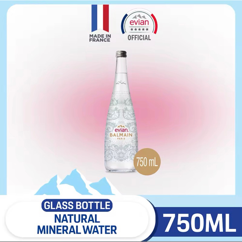 BALMAIN X EVIAN LIMITED EDITION 75CL GLASS BOTTLE | Shopee Malaysia