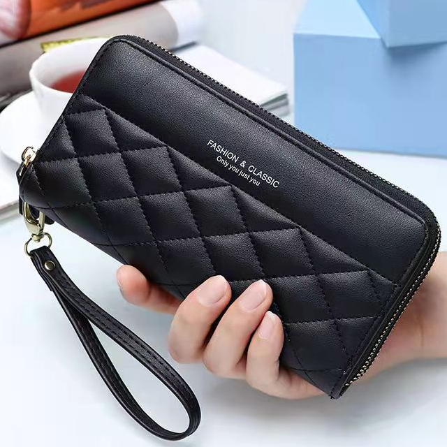 【New】 Women's Long Double Zipper Ladies Clutch Large Capacity ...
