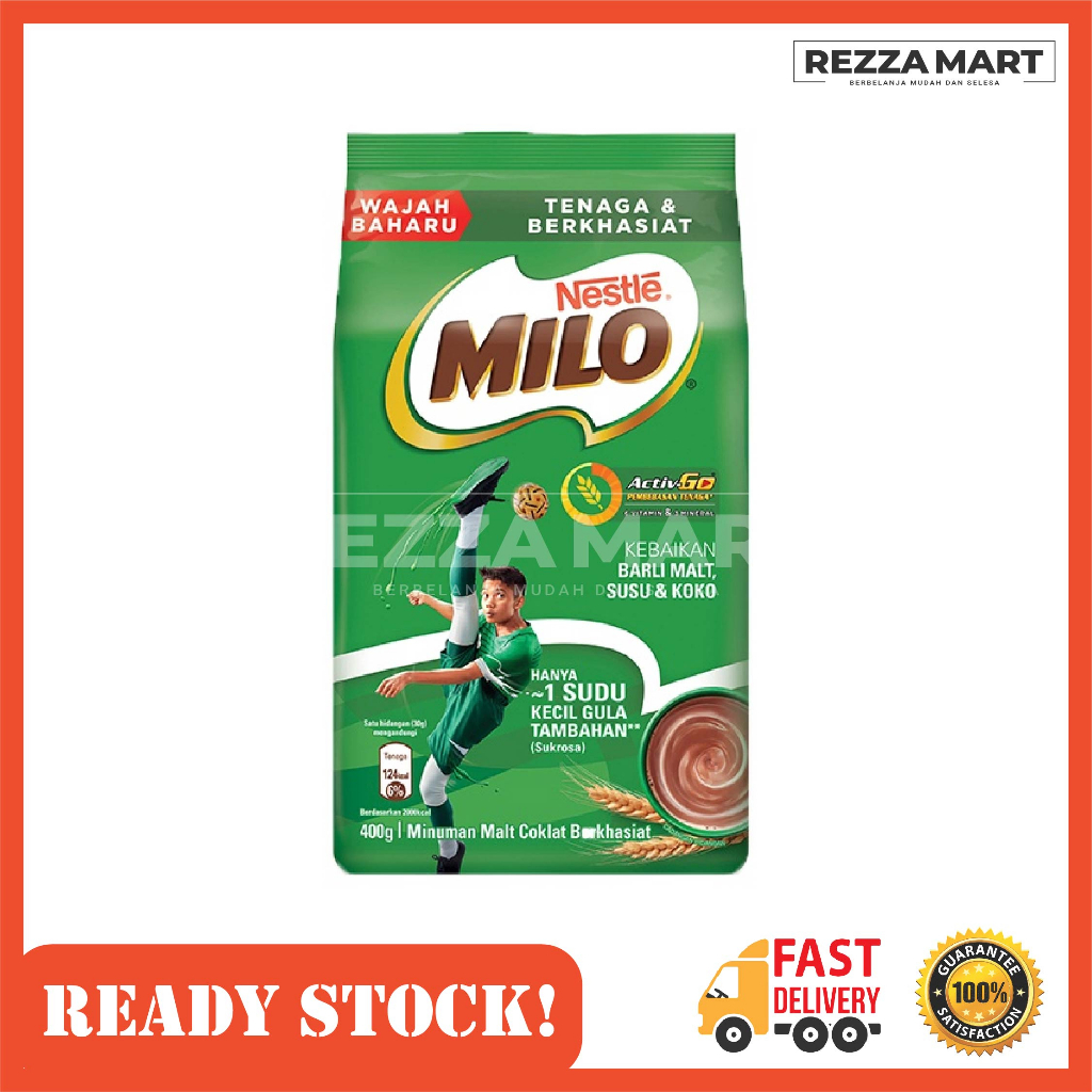 NESTLE MILO Activ-Go Chocolate Malt Powder (400g/ 200g) | Shopee Malaysia