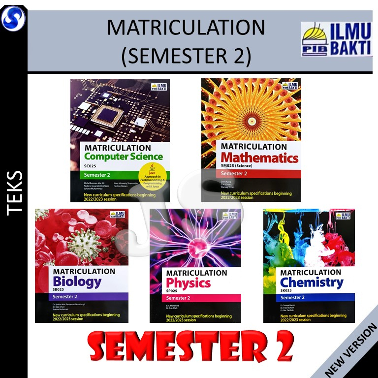2023 ：MATRICULATION SEMESTER 2- TEKS & BUKU LATIHAN :BIOLOGY ...