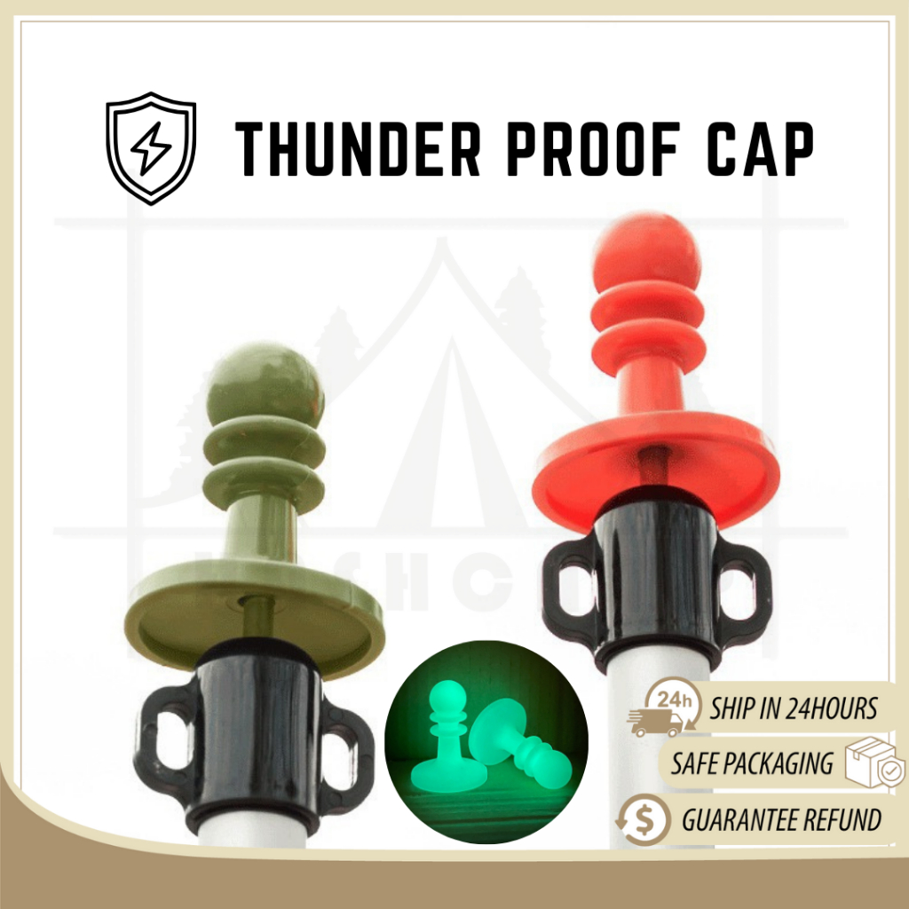 Thunder Protection Cap Camping Pole Flysheet Tarp Pole Cap Awning Rod ...