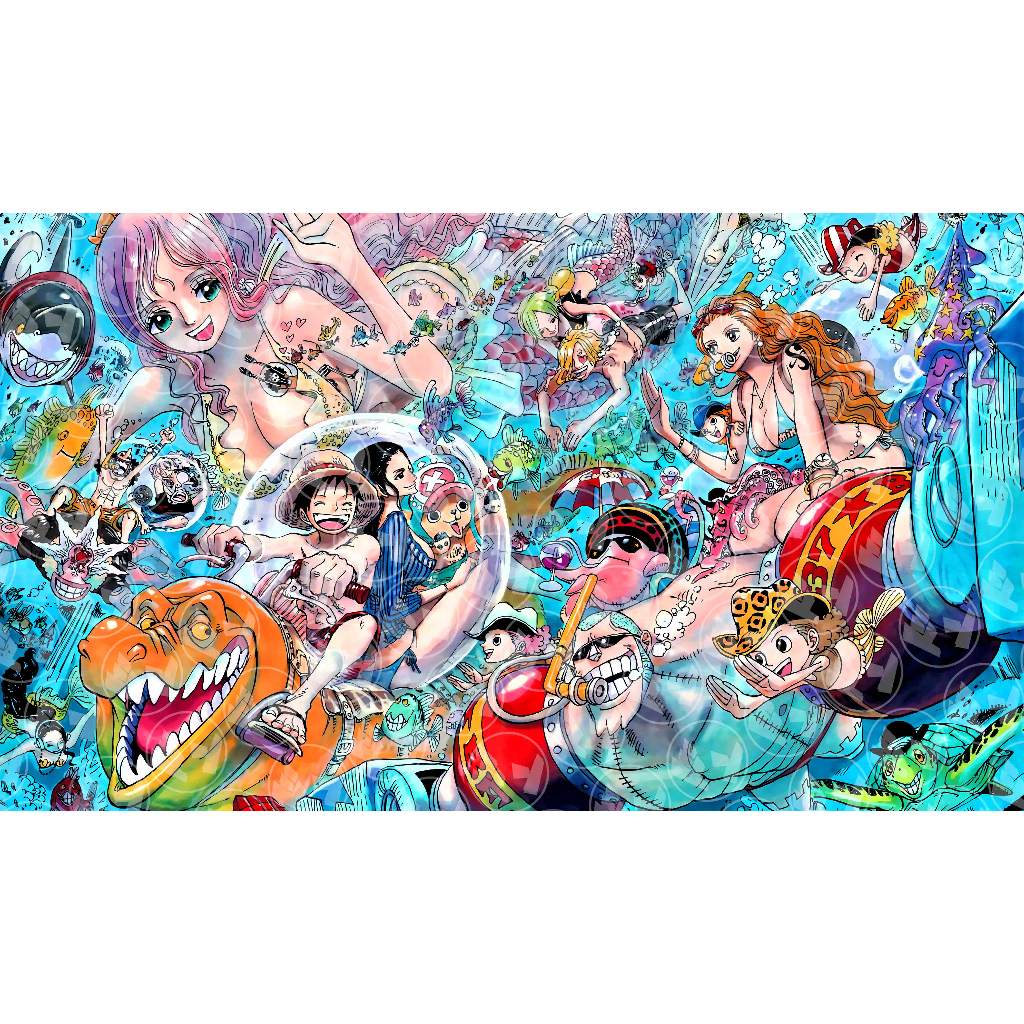 One Piece 海贼王 Nami 娜美 白星 Shirahoshi Mermaid Playmat Mouse Pad 60cm x ...