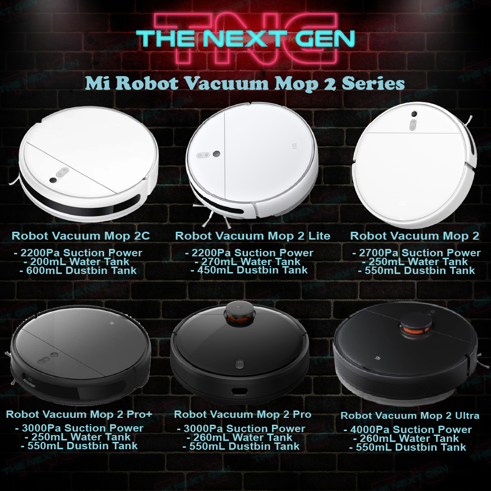 Mi Robot Vacuum Cleaner Mop 2 Series | Mop 2 / 2C / 2 Lite / 2 Pro / 2 ...
