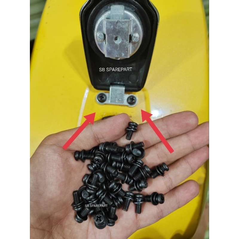 SKRU BUNGA WASER TUTUP TANK RXZ SCREW PENUTUP TANGKI MINYAK SKRU HITAM ...