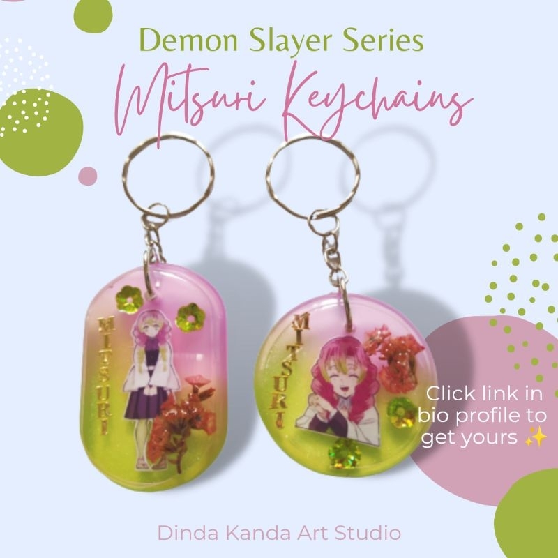 💕💚Demon Slayer Series : Hashira Edition (Mitsuri) Keychains💚💕 | Shopee ...