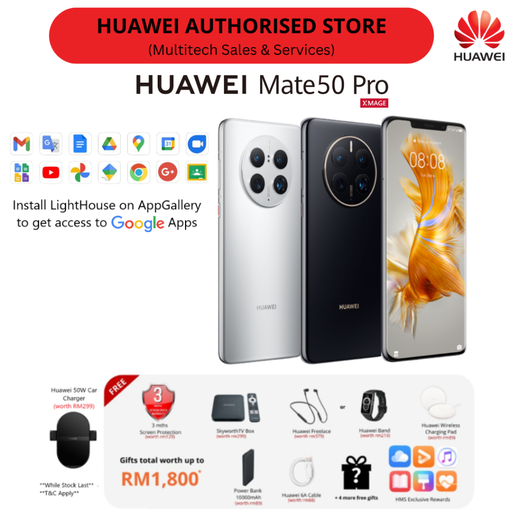 Huawei Mate 50 Pro Smartphone NO KUNLUN GLASS 120Hz Refresh Rate 4700mah 66W SuperCharge Ultra ...