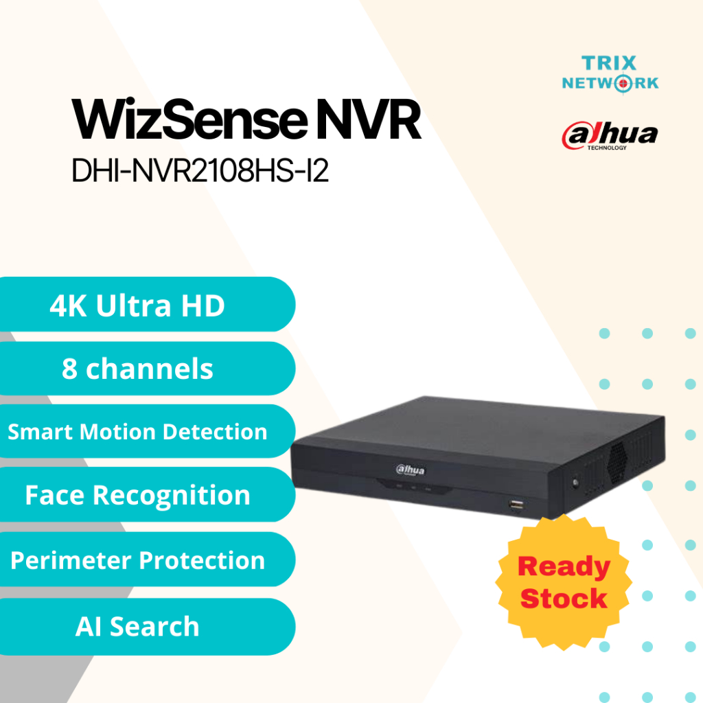 Dahua 8 Channel Compact 1U 1HDD WizSense Network Video Recorder DHI-NVR2108HS-I2 | Shopee Malaysia