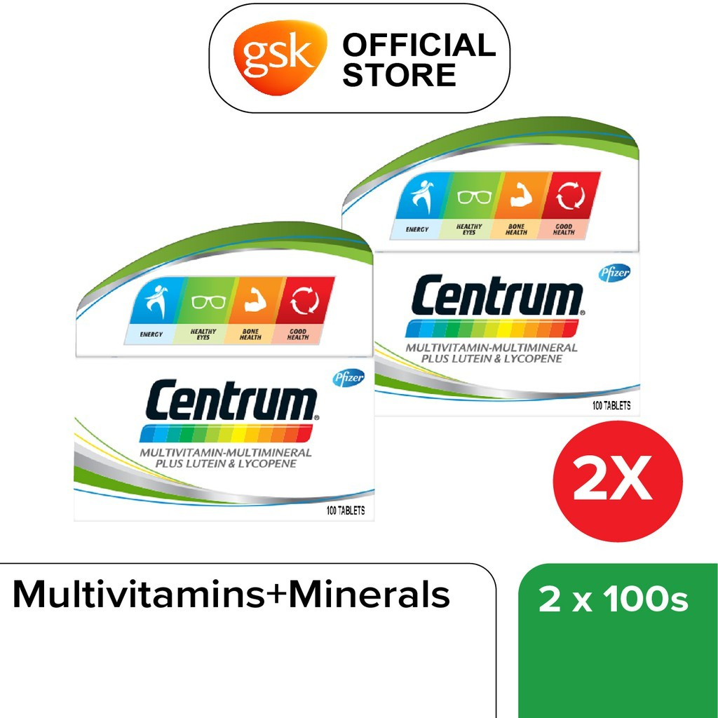 Centrum Multivitamin-Multimineral Plus Lutein Healthy Eyes & Lycopene ...
