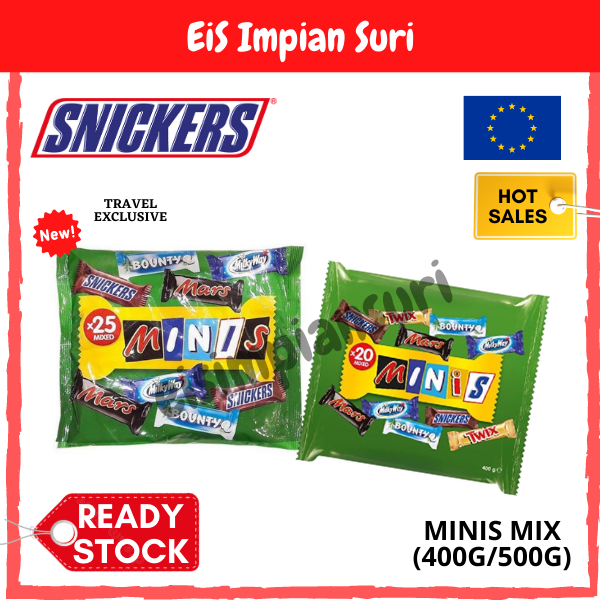 (Ready Stock!!) Minis Mixed (Bounty Mars Snickers Milkyway) Funsize ...