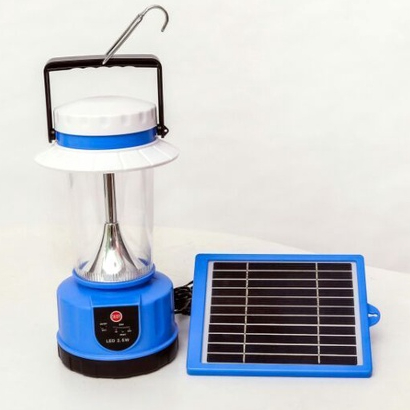 Solar Lantern 2 Light System - Blue Color, Outdoor Camping Khemah ...