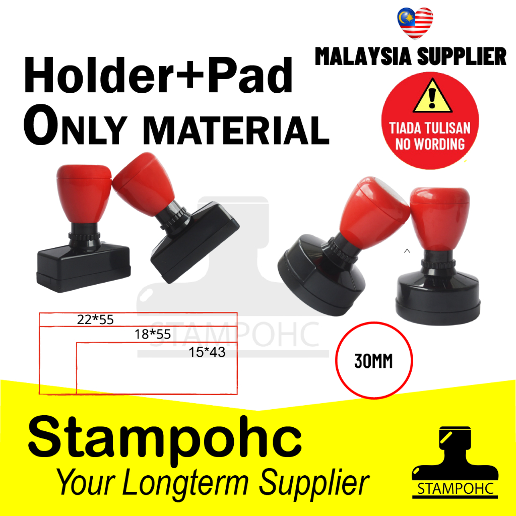 Flash Stamp Holder + Pad 🔥🔥 Round and Rectangle material only | Shopee ...