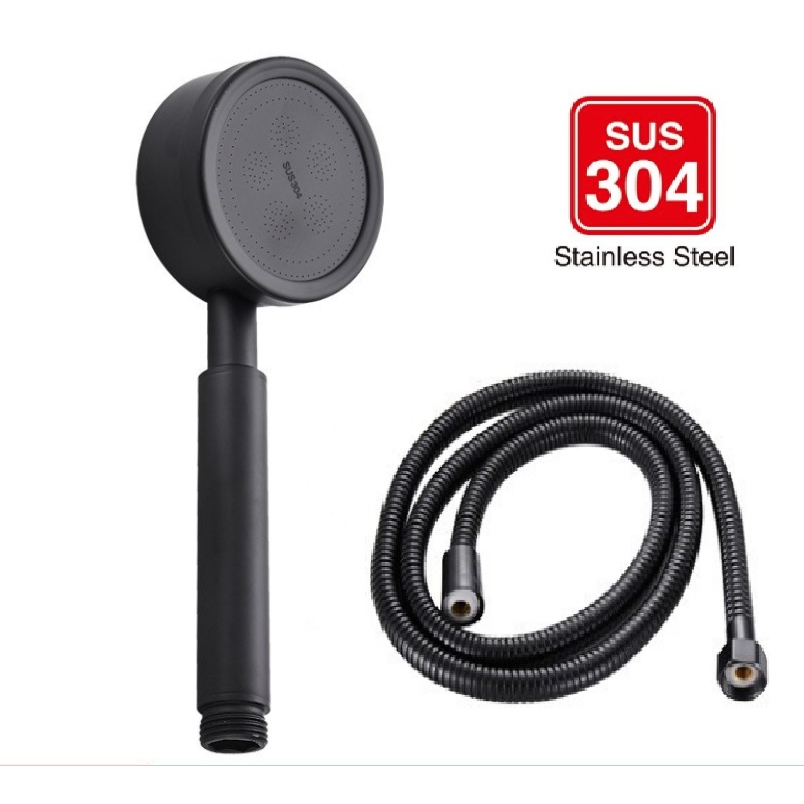 Black Stainless Steel Shower Head High Pressure Shower Head Water