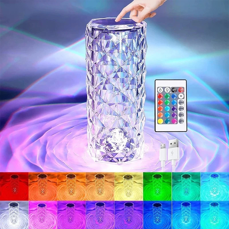 Rose Table Light Lamp Lampu Meja Lampu Hiasan USB Charging Gift Acrylic ...
