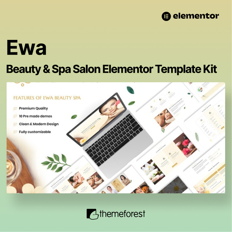 Ewa - Beauty & Spa Salon Elementor Template Kit (Themeforest Best Seller) | Shopee Malaysia