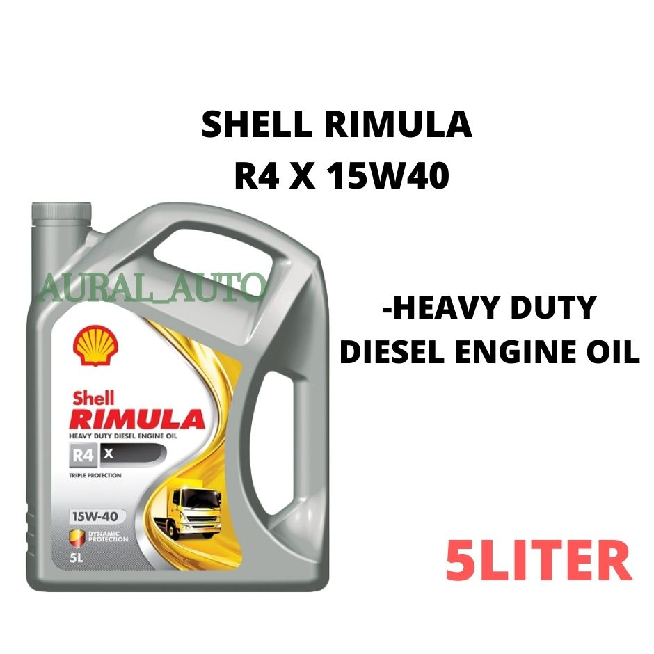 Shell Rimula R4 X 15W40 Heavy Duty Diesel Engine Oil 5Liter Minyak ...