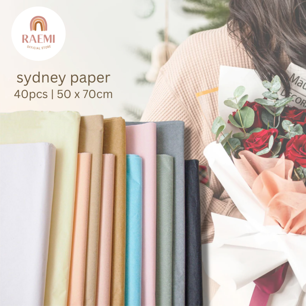 40PCS 18GRAM SYDNEY FLOWER WRAPPING PAPER / GIFT PAPER / KRAFT PAPER ...