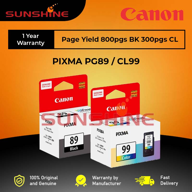 Canon Genuine PG-89 + CL-99 Ink ( E560 pg89 cl99 ) | Shopee Malaysia