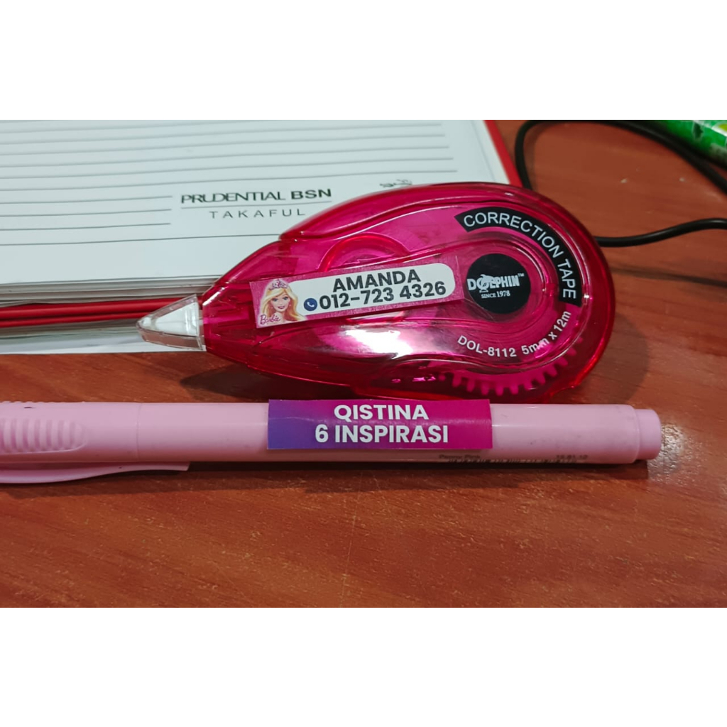 88pcs Sticker Alat Tulis Stationery | Sticker Label Alatan sekolah ...