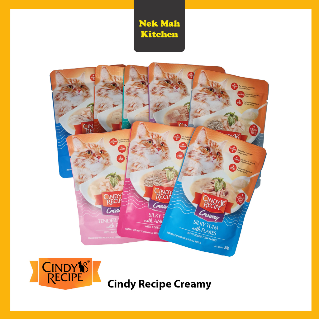 Cindy's Recipe Creamy Creamy Wet Cat Food 50G / Makanan Kucing NMK ...