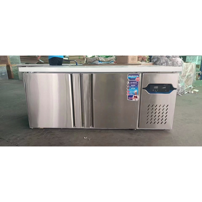 2 Doors Counter Chiller/Freezer Solid Door With Control Fully Stainless ...