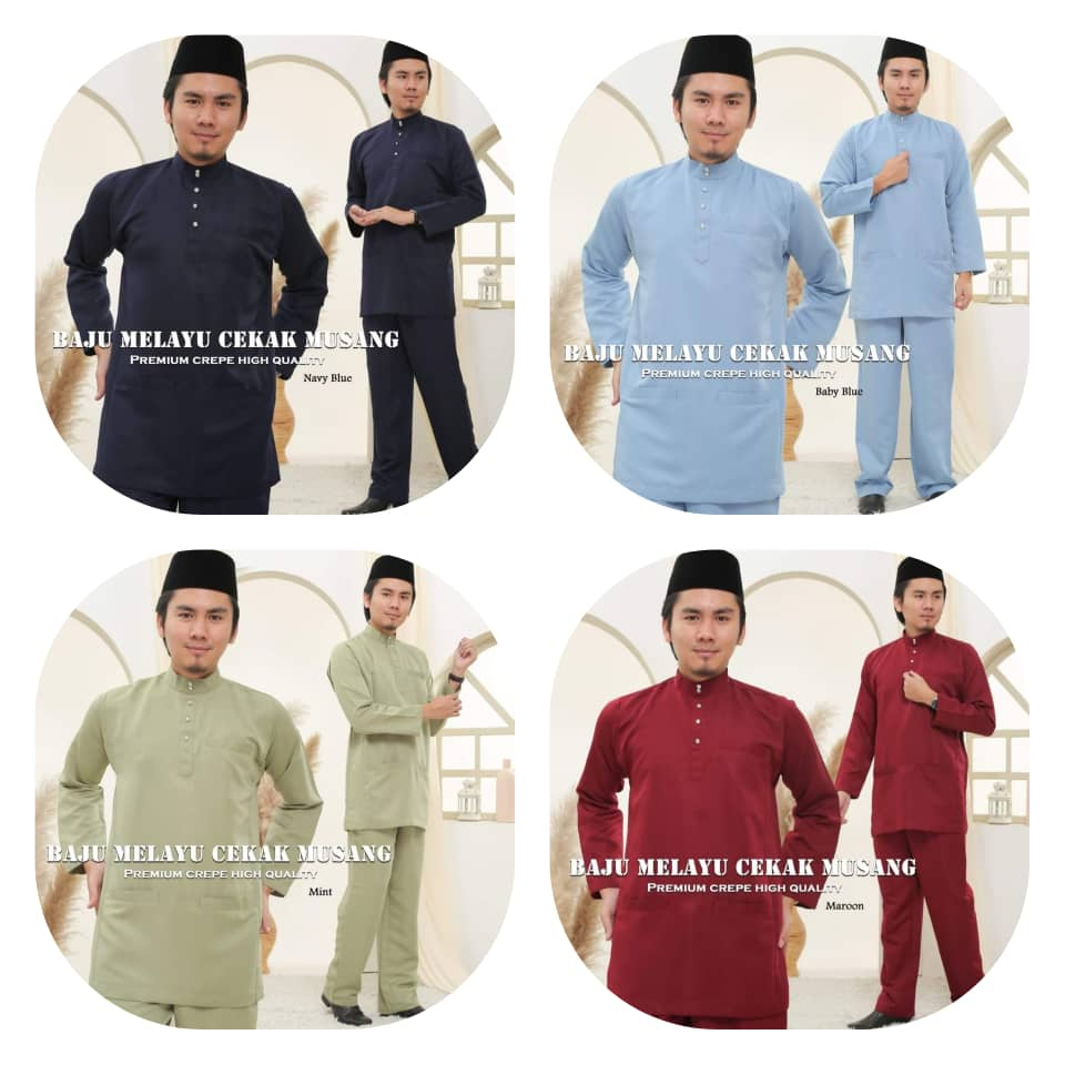 BAJU MELAYU DEWASA CEKAK MUSANG ADWAN (READY STOCK) [ BAJU+BUTANG+SELUAR ] | Shopee Malaysia