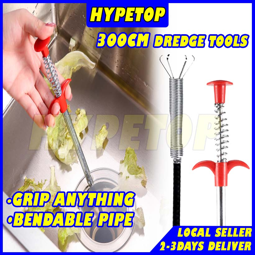 HYPETOP Drain snake cleaner Sinki sumbat clog remover dredge tools 90 ...
