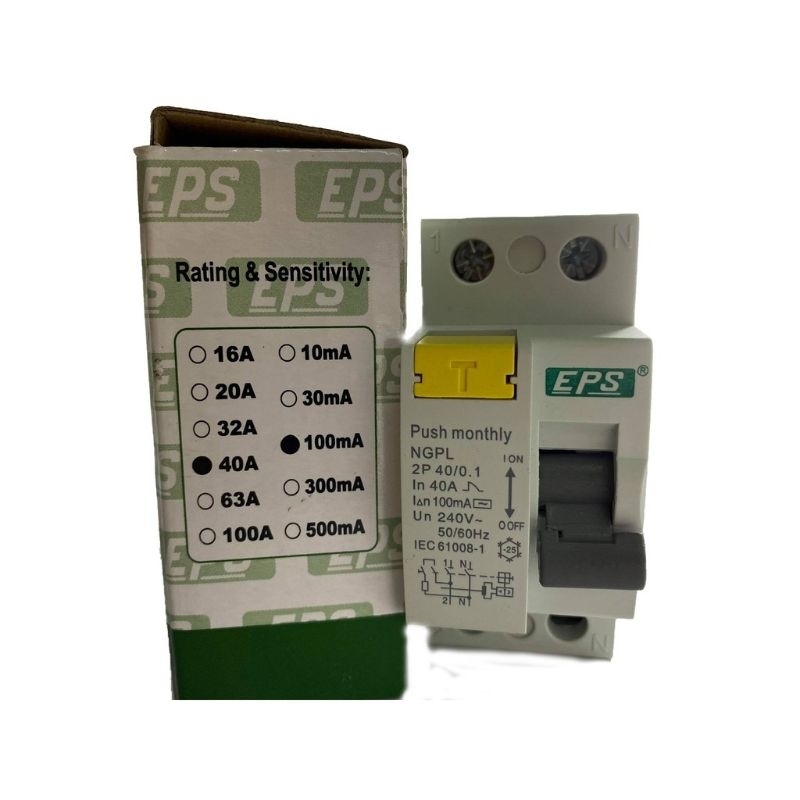 EPS 40A 2 POLE 100mA ELCB / RCCB (SIRIM Approve) | Shopee Malaysia EPS 40A 2 POLE 100mA ELCB / RCCB (SIRIM Approve) | Shopee Malaysia