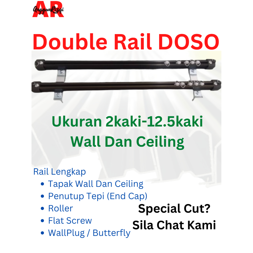 Double Rail Super DOSO - Curtain Rail - Curtain Track - Rail Langsir ...