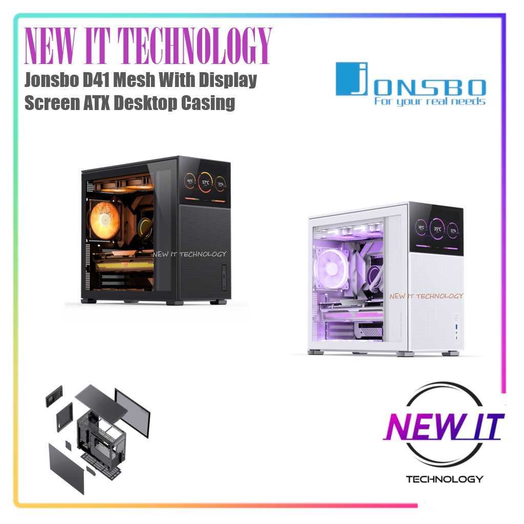 Jonsbo D400 & BO400 & D41 Mesh With Display Screen ATX Desktop PC ...