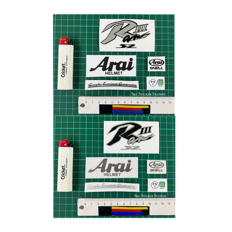 Arai Helmet R@m 3 / III UV PRINTING (Set) Sticker Helmet R@m3 | Shopee ...