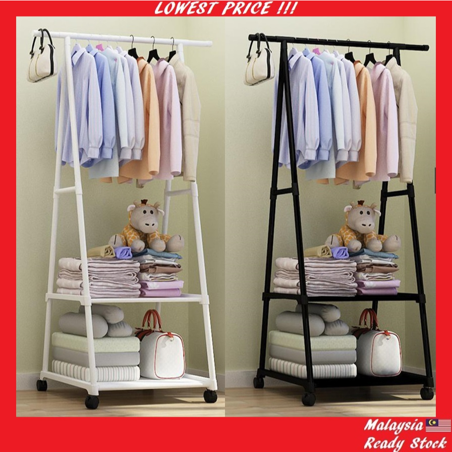Triangle Clothes Rack Home Indoor & Outdoor Simple Cloth Hanger Storage ...