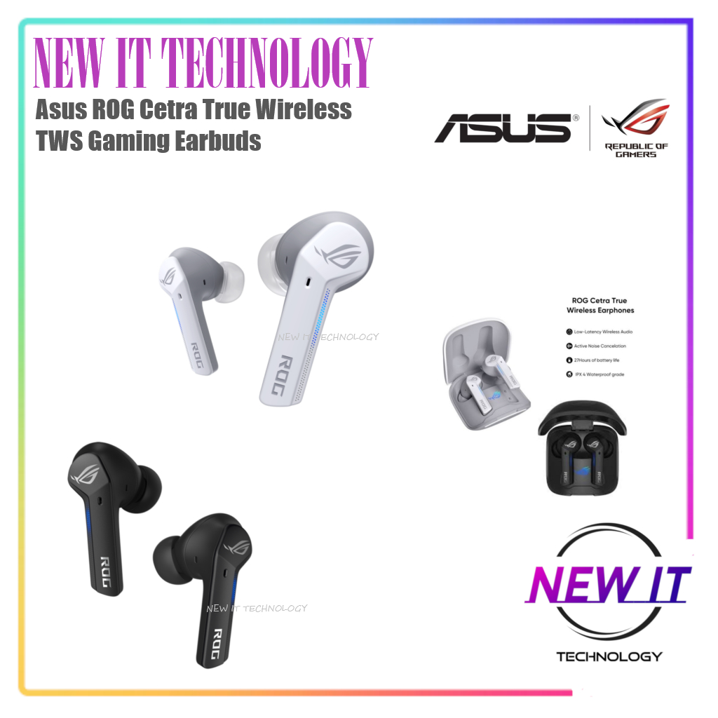 Asus ROG Cetra True Wireless TWS Gaming Earbuds Headphone with Low ...