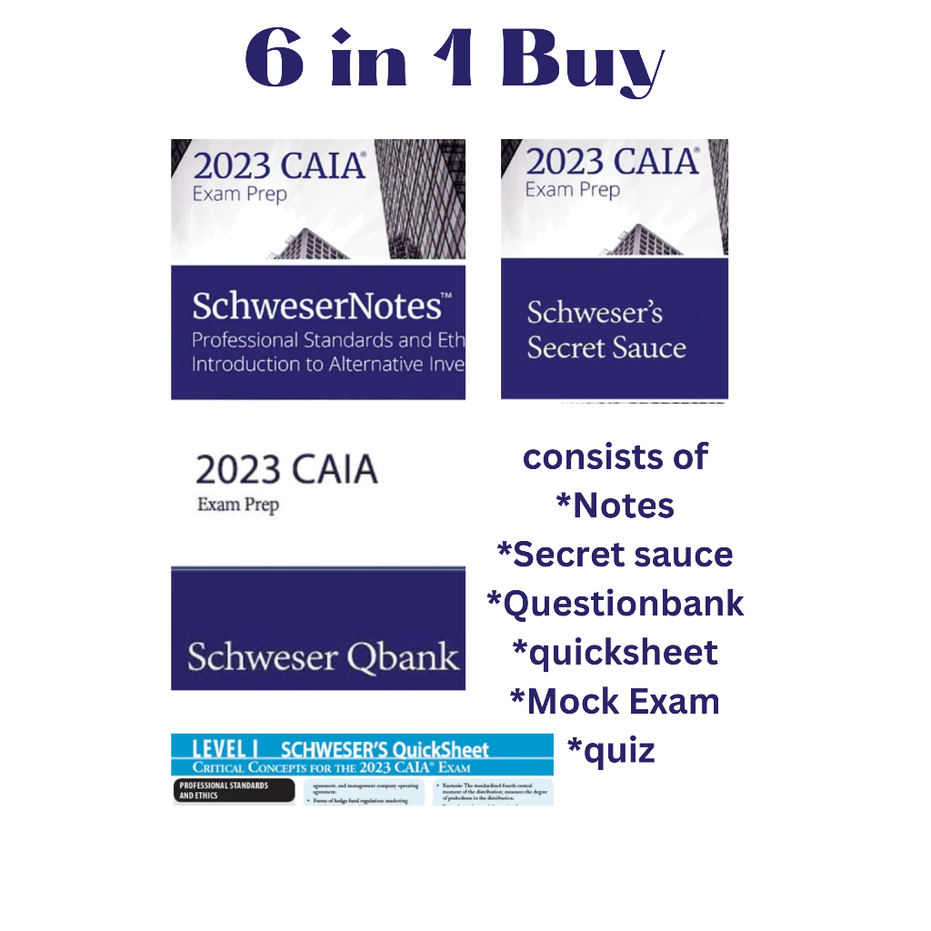 CAIA LEVEL 1 2023 COMPLETE SET (6 in 1 BUY) | Shopee Malaysia