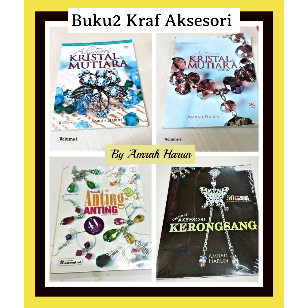 Buku Kraf Aksesori Kristal & Mutiara, Buku Koleksi Anting2, Buku ...