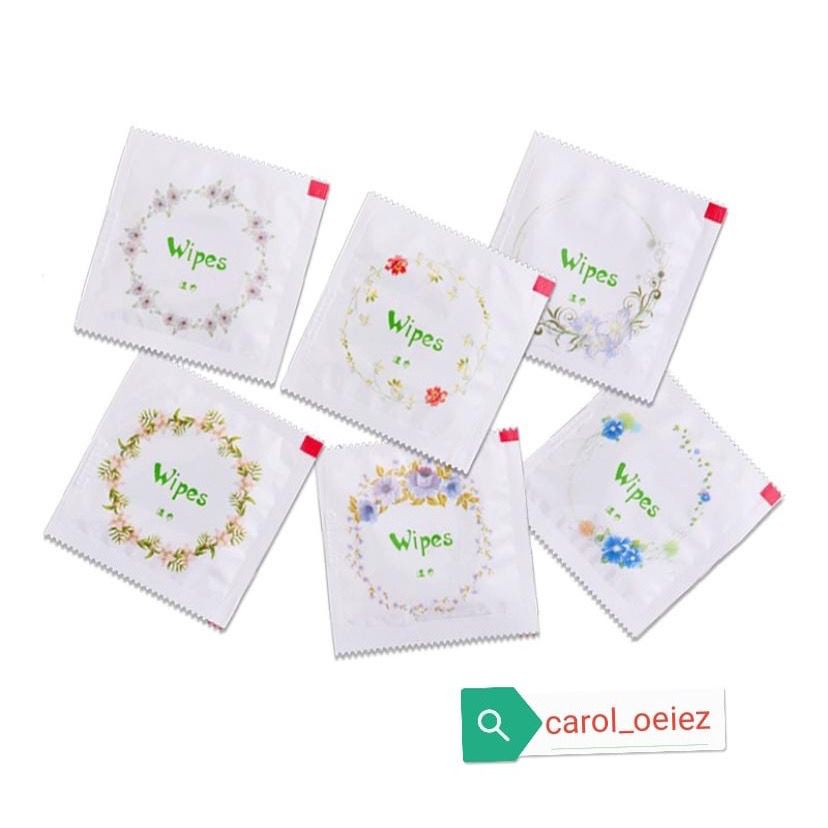 (50pcs/pack) 1Pc Wet Tissue Single Packing Wet Wipes Individual Packs ...