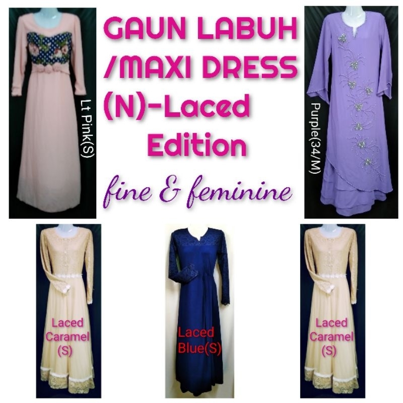 GAUN LABUH WANITA/MAXI DRESS(N) | Shopee Malaysia