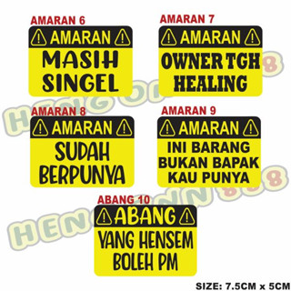 STICKER AMARAN+WARNING🔥Cutting Sticker🔥MORE THAN 10 DESIGN 🔥READY STOCK ...