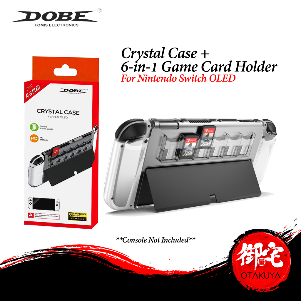 DOBE Nintendo Switch OLED Crystal Case & 6 In 1 Game Card Holder ...