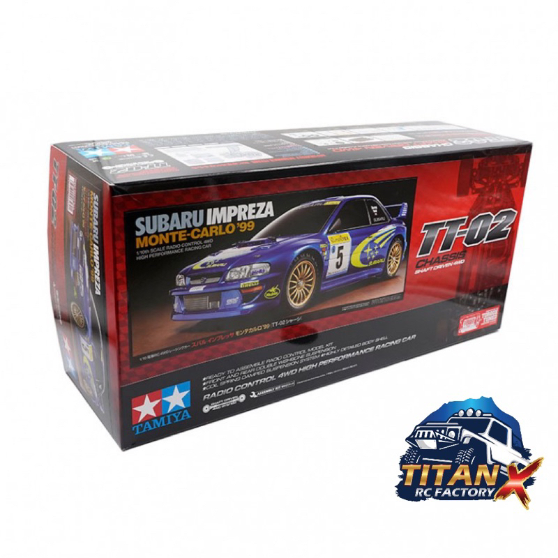 TAMIYA 1/10 TT02 SUBARU IMPREZA MONTE CARLO 99 4WD TOURING CAR KIT EP W ...